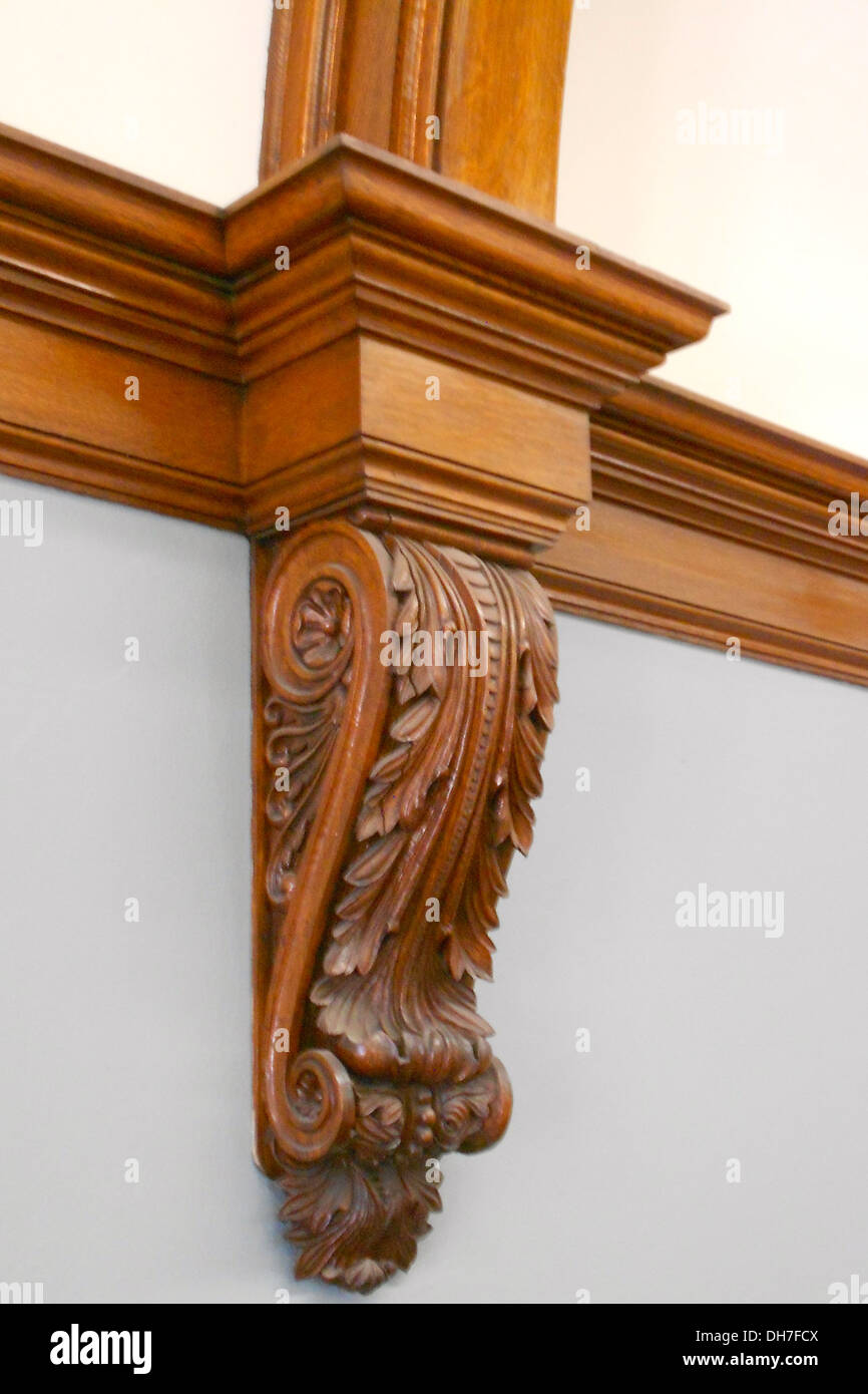 Woodwork in the library of the Albright Memorial Building in Scranton ...