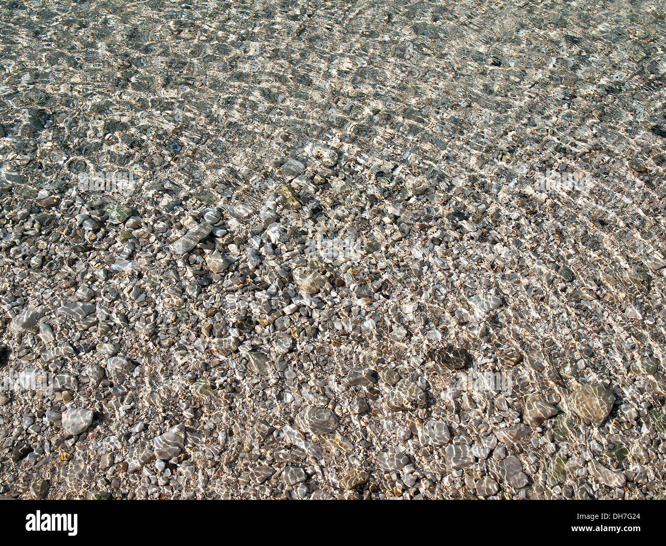 transparent water surface and sea stones on bottom Stock Photo - Alamy