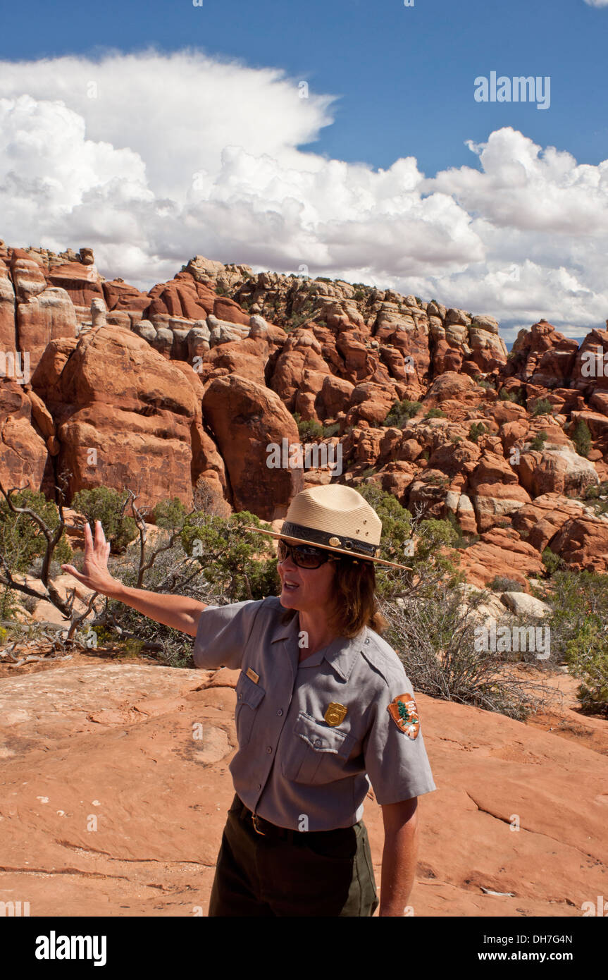 A park ranger, Arches National Park, Moab, Utah, USA Stock Photo - Alamy