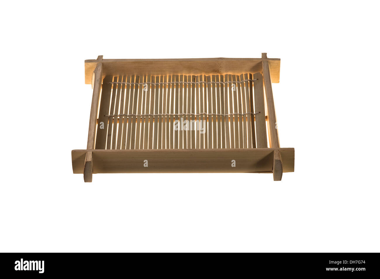 A tray made form bamboo, with split bamboo for the base Stock Photo - Alamy