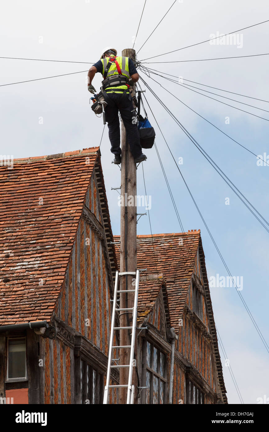 Ladder and telegraph pole hi-res stock photography and images - Alamy
