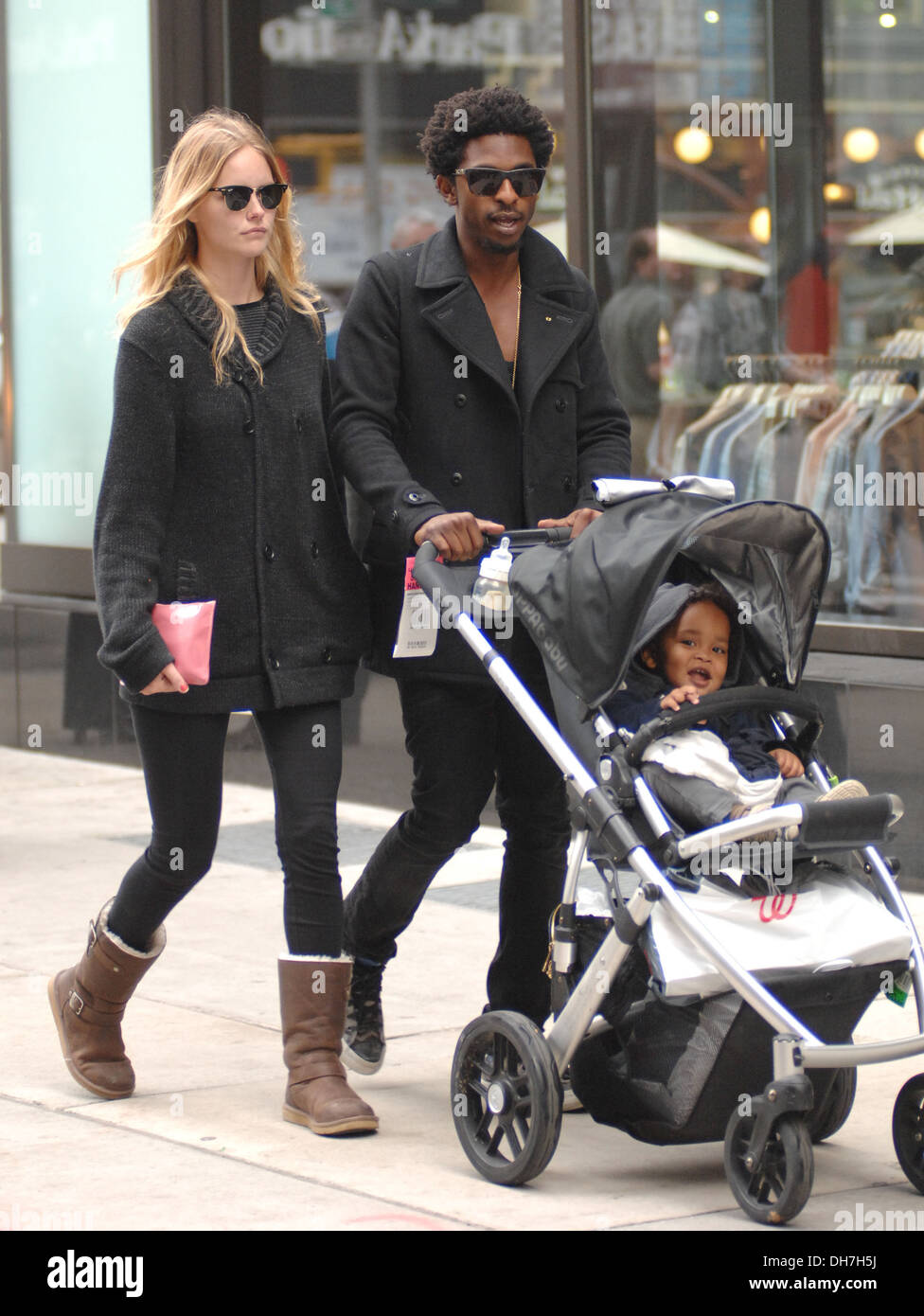 Rapper Shwayze and his model girlfriend Shelby Keeton taking a stroll ...