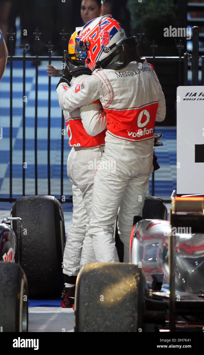 Jenson Button and Lewis Hamilton n mula One Grand Prix at Albert Park ...