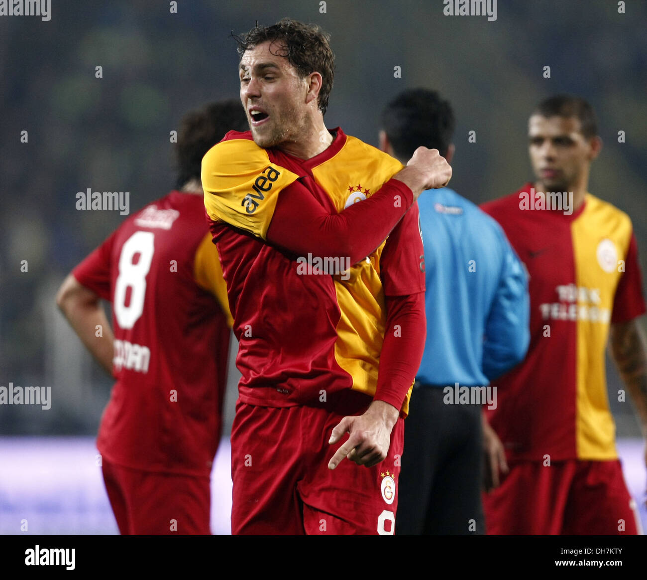 Johan Elmander Fenerbahce vs Galatasaray at Sukru Saracoglu Stadium in ...