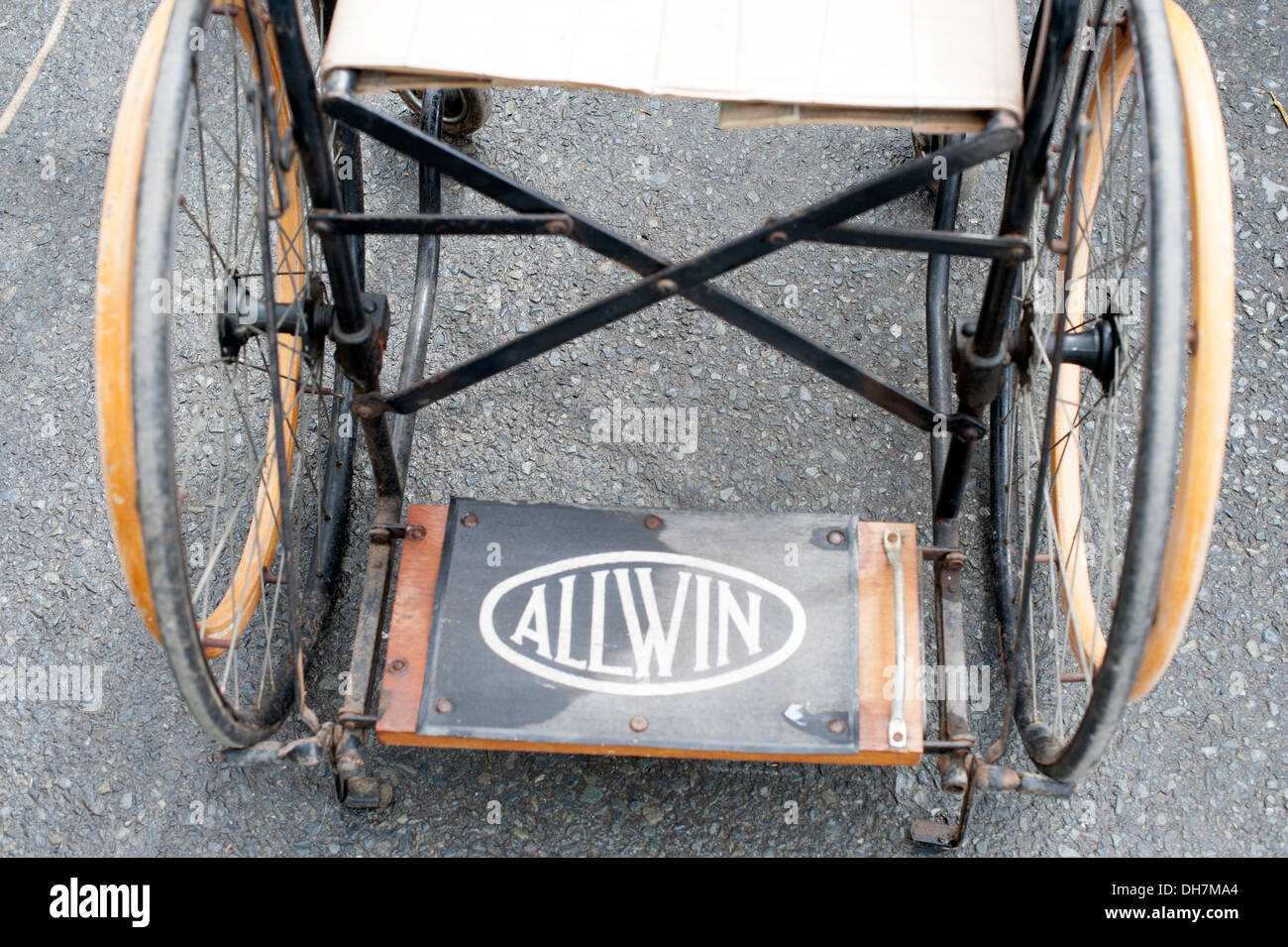 Old Victorian Allwin Wheelchair Wood disabled Stock Photo - Alamy