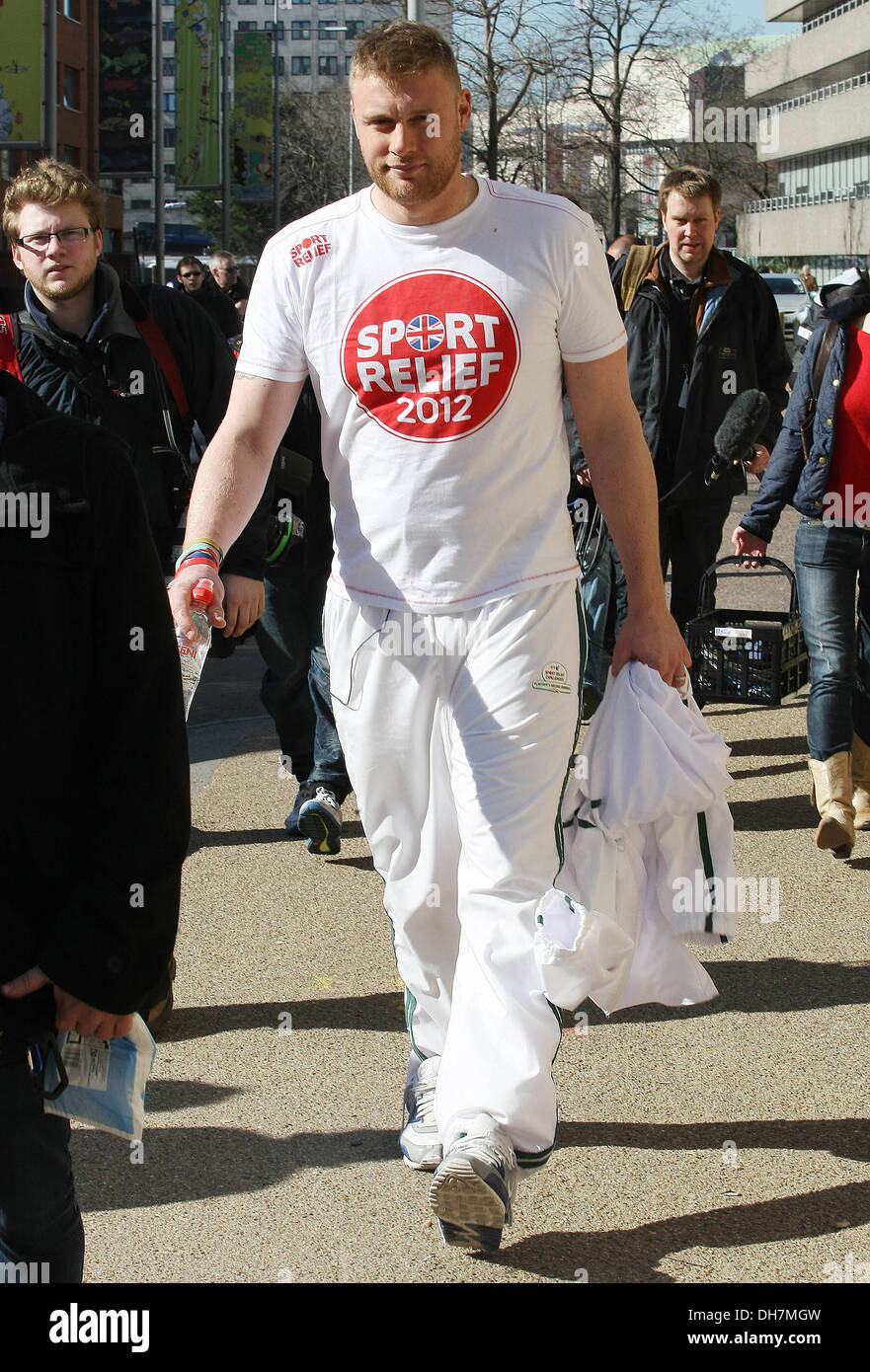 Andrew Flintoff aka Freddie Flintoff at the ITV studios London, England ...