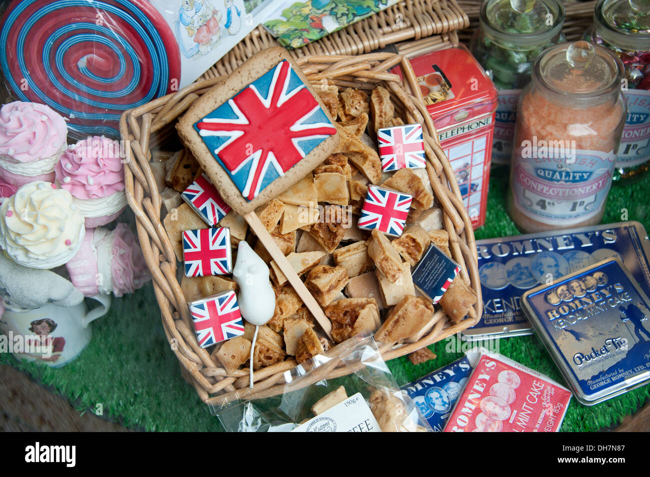 Union Jack English Cinder Toffee Traditional Sweet Stock Photo - Alamy