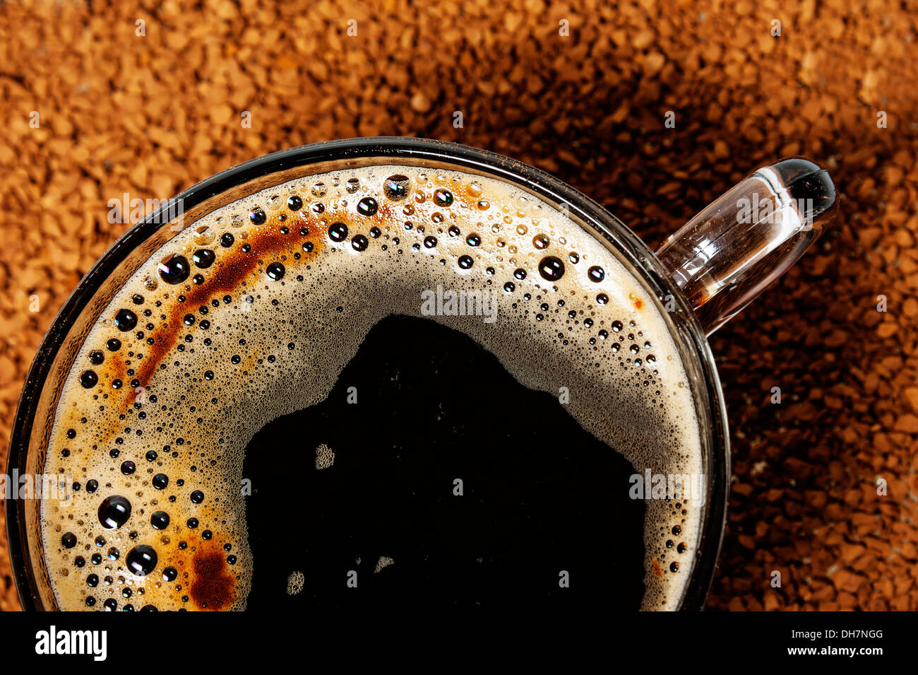 a cup of instant coffee close up in detail Stock Photo - Alamy
