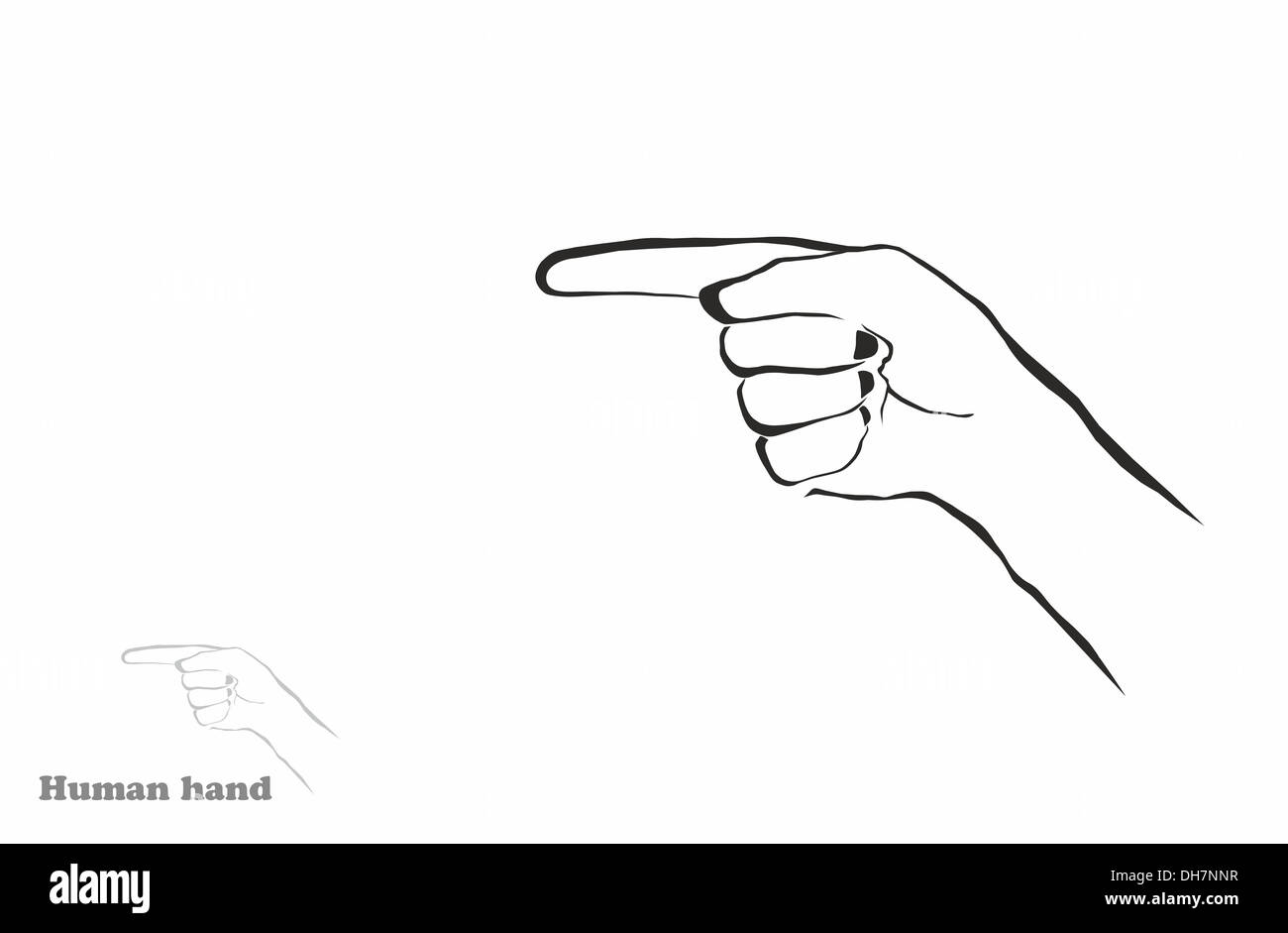 Cartoon pointing arm hi-res stock photography and images - Alamy