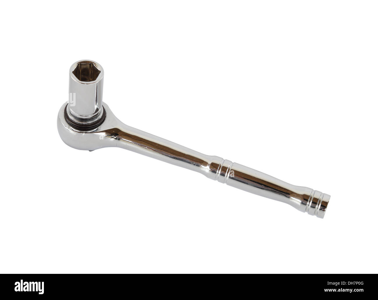 socket wrench on white background (with clipping path Stock Photo - Alamy