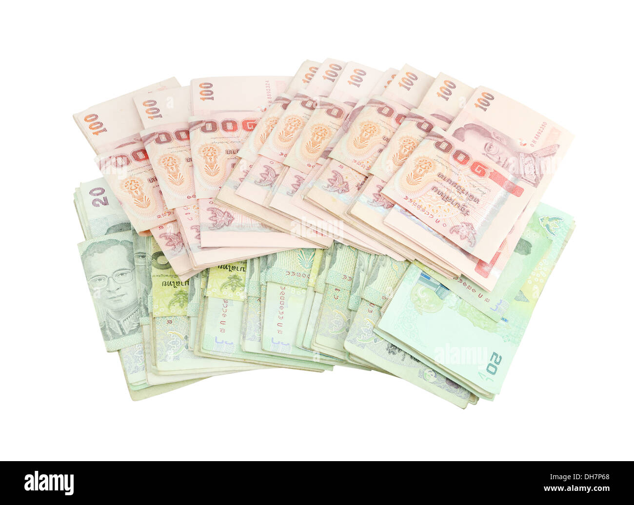 Thai money on white background (with clipping path Stock Photo - Alamy