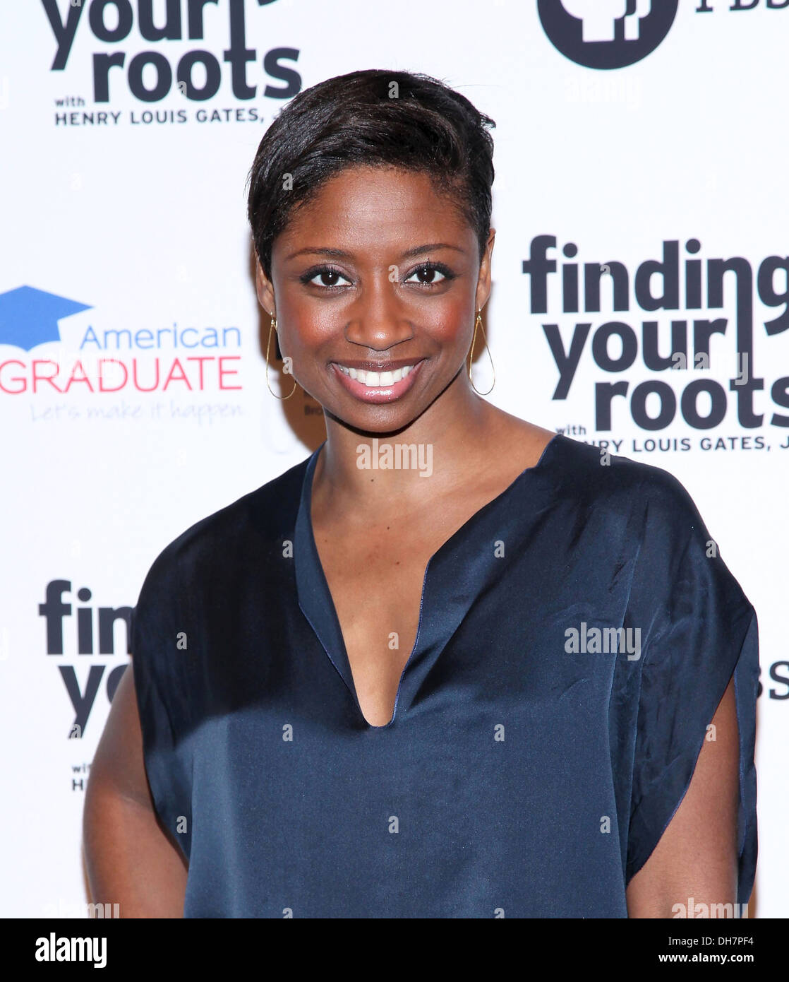 Montego Glover at premiere of 'Finding Your Roots' at Frederick P Rose ...
