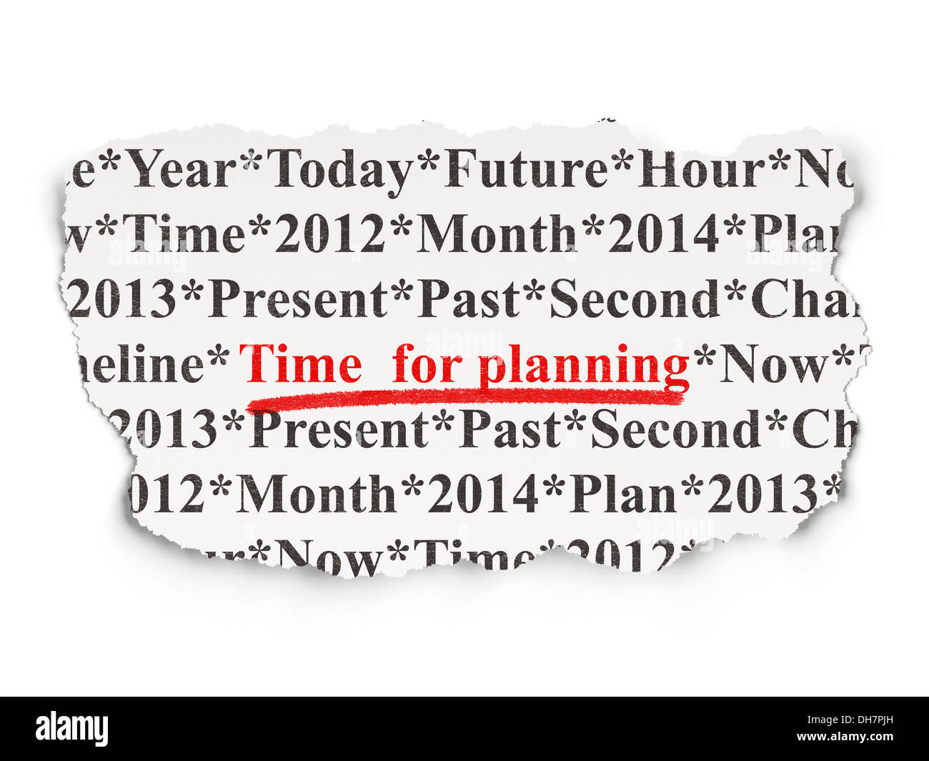 Timeline concept: Time for Planning on Paper background Stock Photo - Alamy