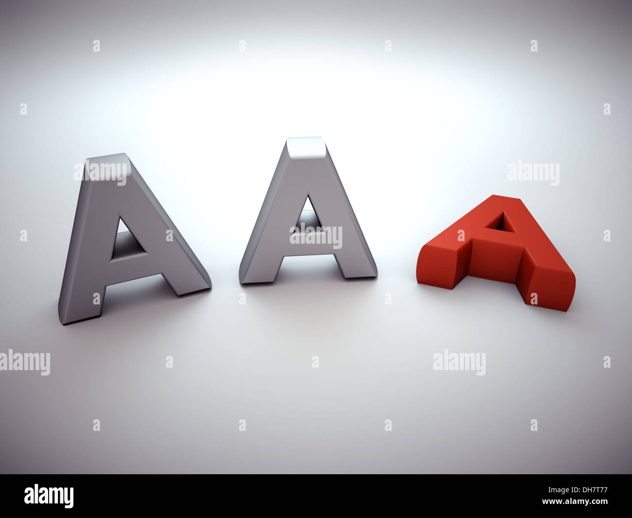 Losing AAA notation Stock Photo - Alamy