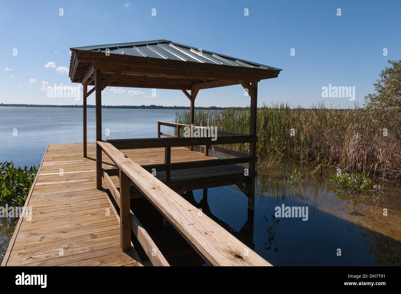 A Dock on the shores of Lake Dora in the City of Mount Dora, Florida ...