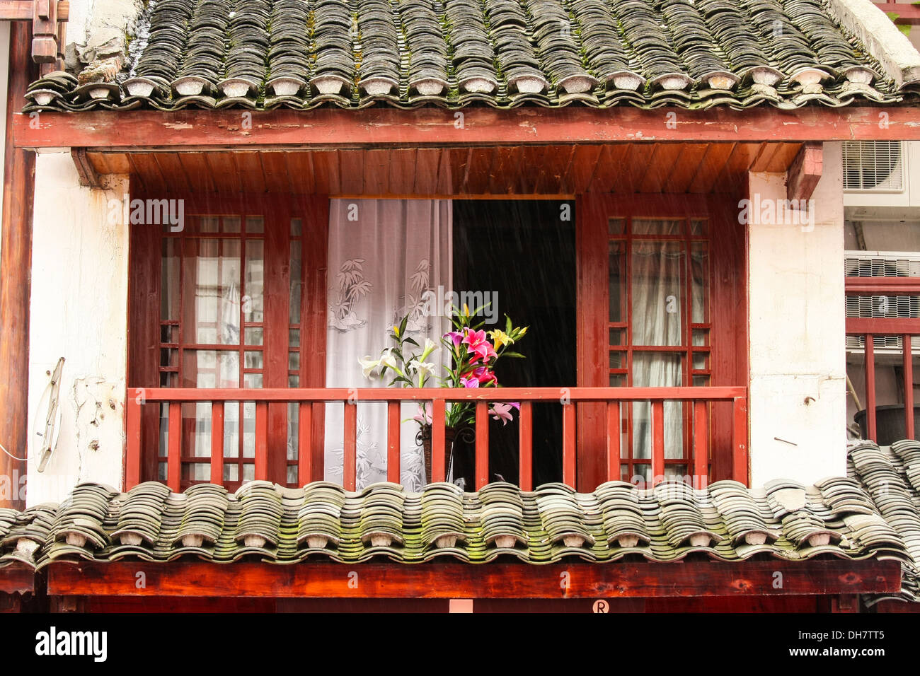 Normal chinese home balcony Stock Photo - Alamy