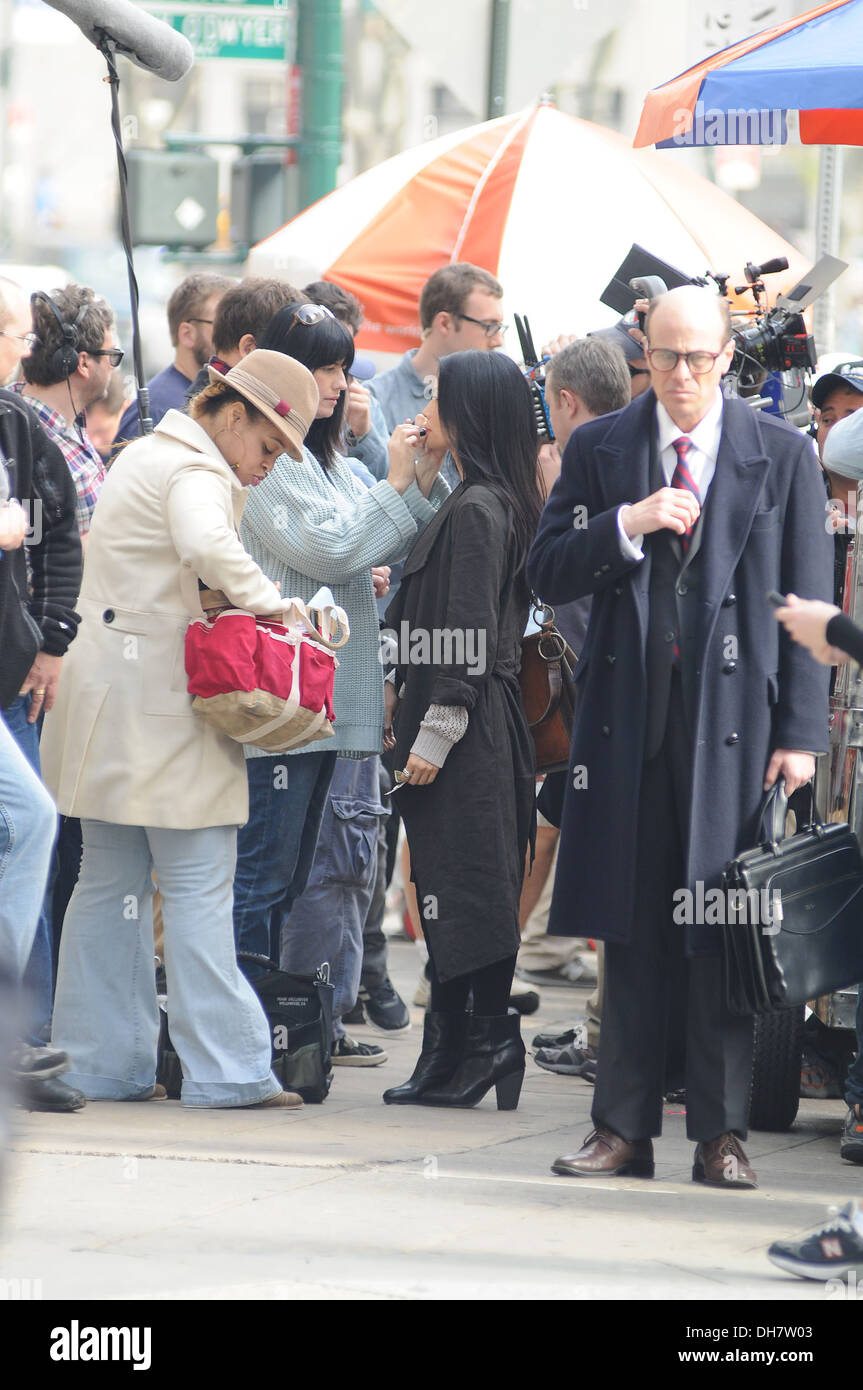 Lucy Liu on set of new CBS series 'Elementary' in lower Manhattan New ...