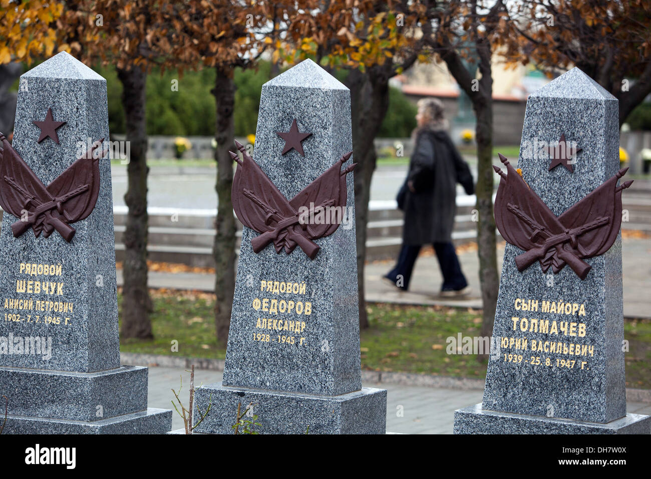 Cemetery of Russian soldiers in Olsany Prague Czech Republic, Europe ...