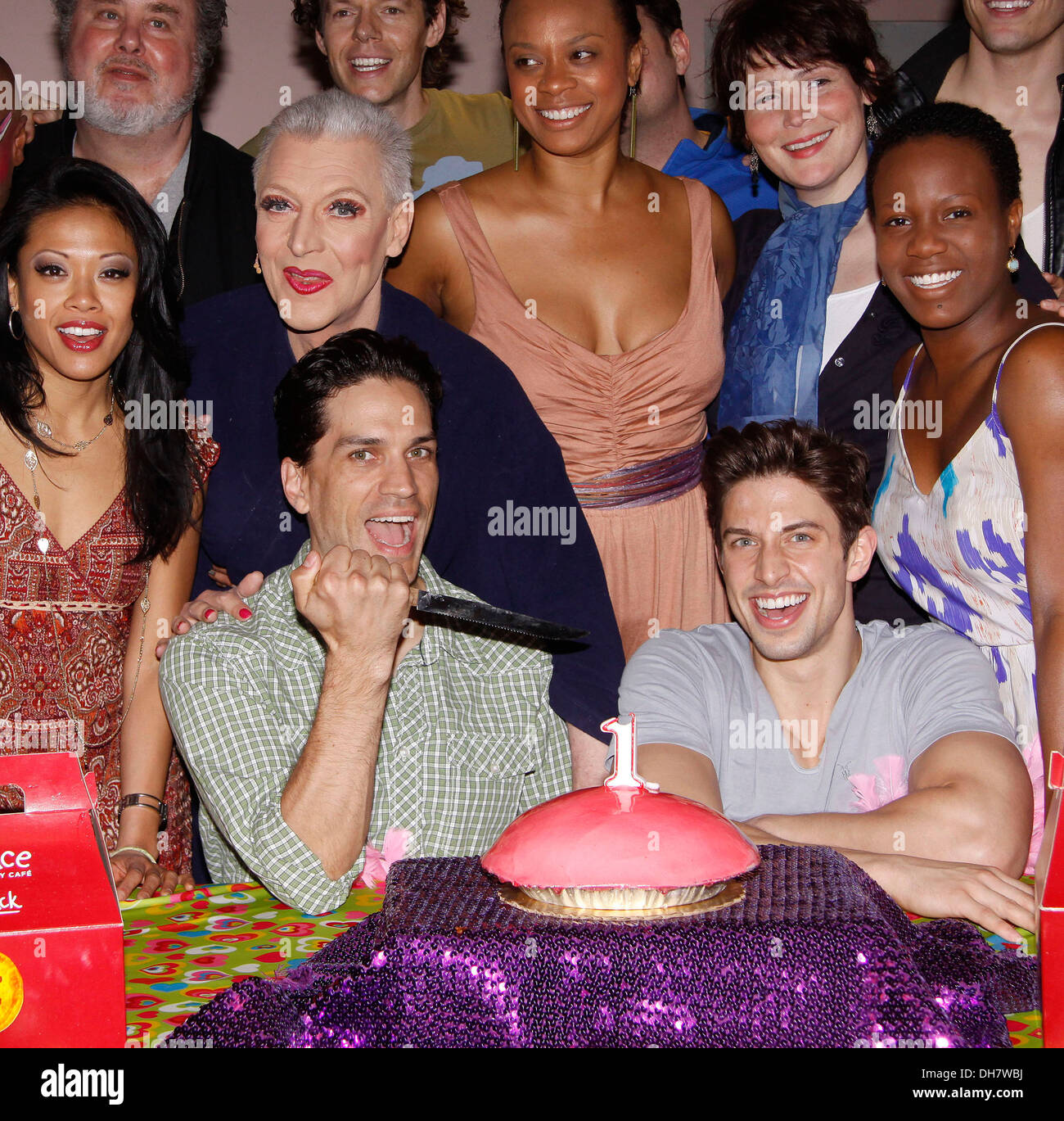 Will Swenson Tony Sheldon Nick Adams and Cast Photo call for 'Priscilla ...