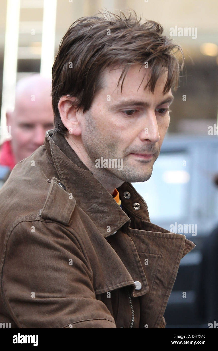 David Tennant outside the BBC Radio 1 studios London, England - 21.03. ...