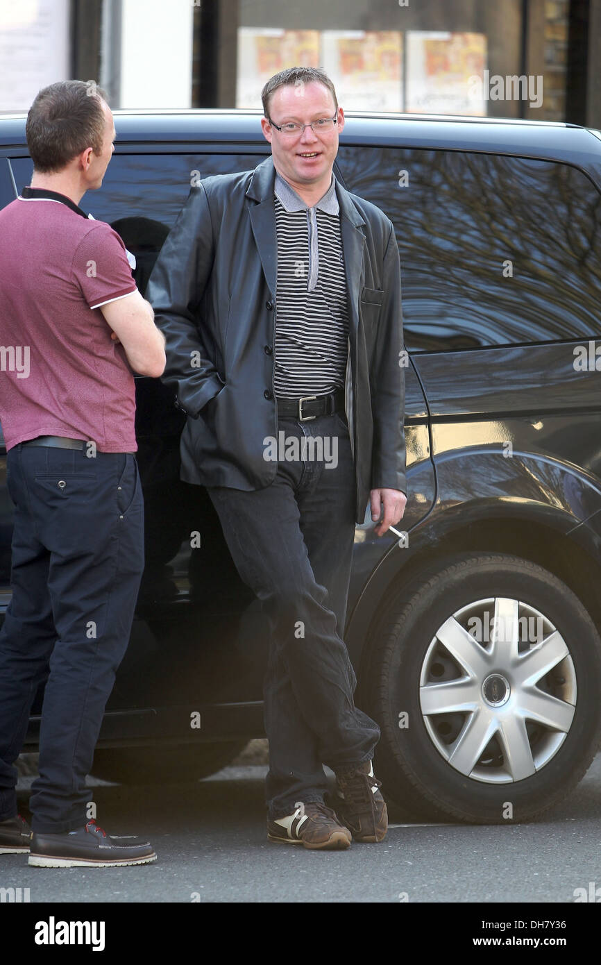 Ricky Groves smoking arriving at Riverside Studios to film 'Celebrity ...