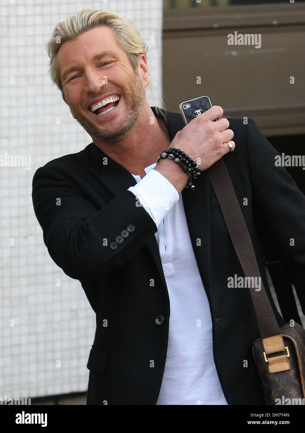 Robbie Savage at the ITV studios London, England - 21.03.12 Stock Photo ...