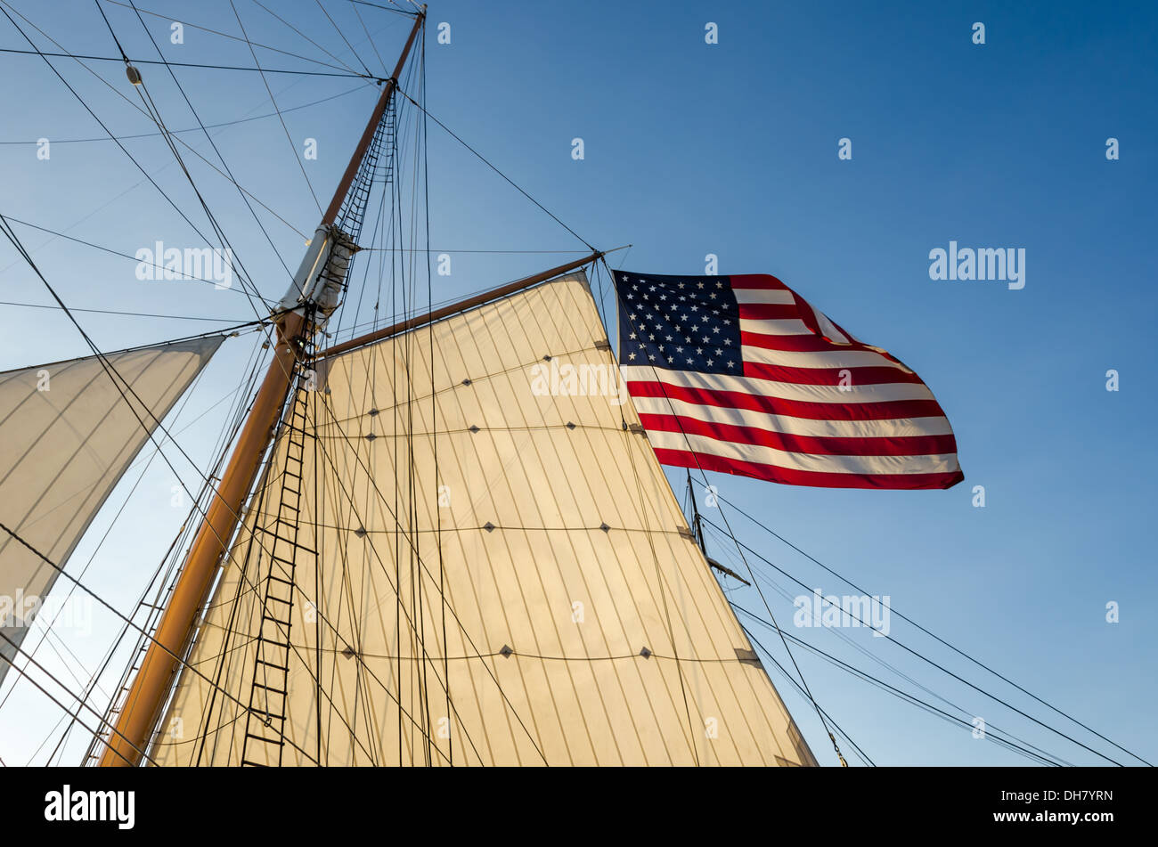 American flag sail hi-res stock photography and images - Alamy