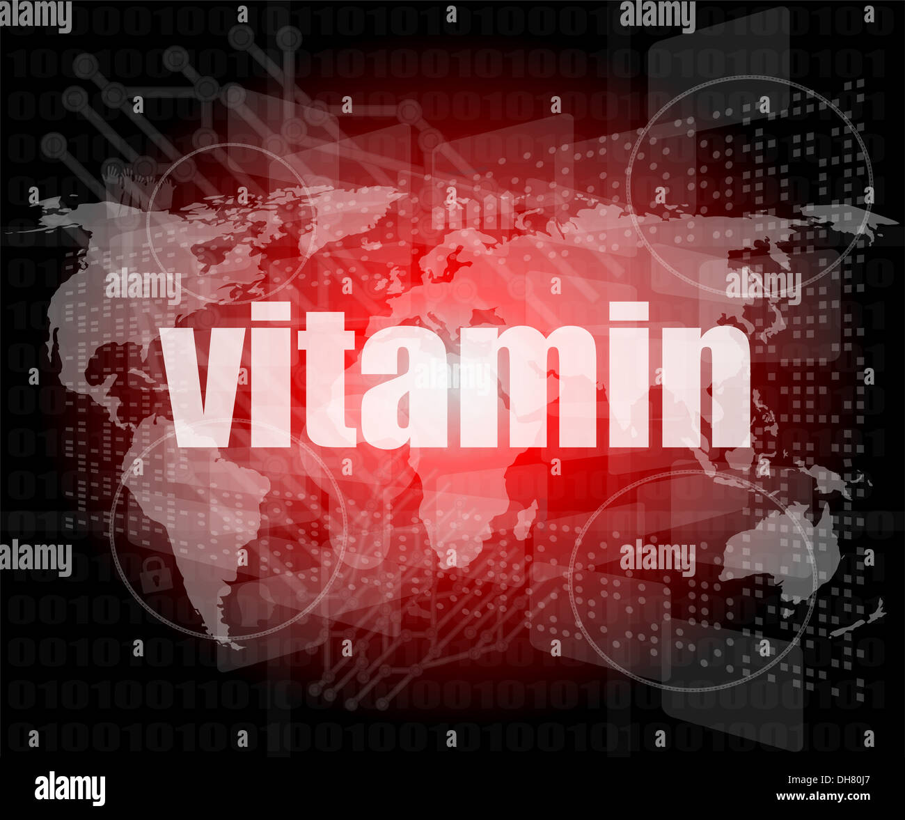 word vitamin on digital screen Stock Photo - Alamy