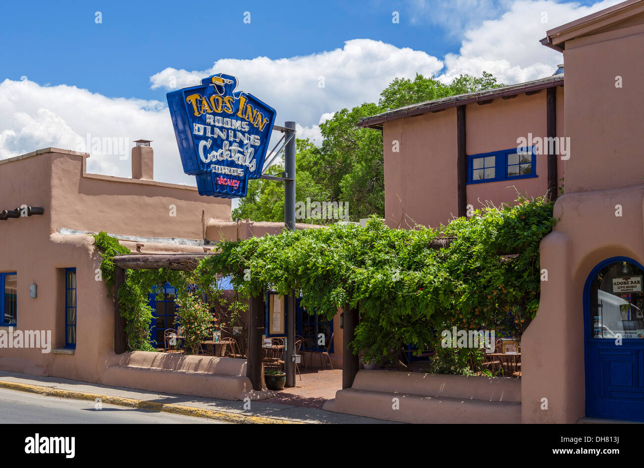 The Taos Inn on Paseo del Pueblo Norte, Taos, New Mexico, USA Stock ...