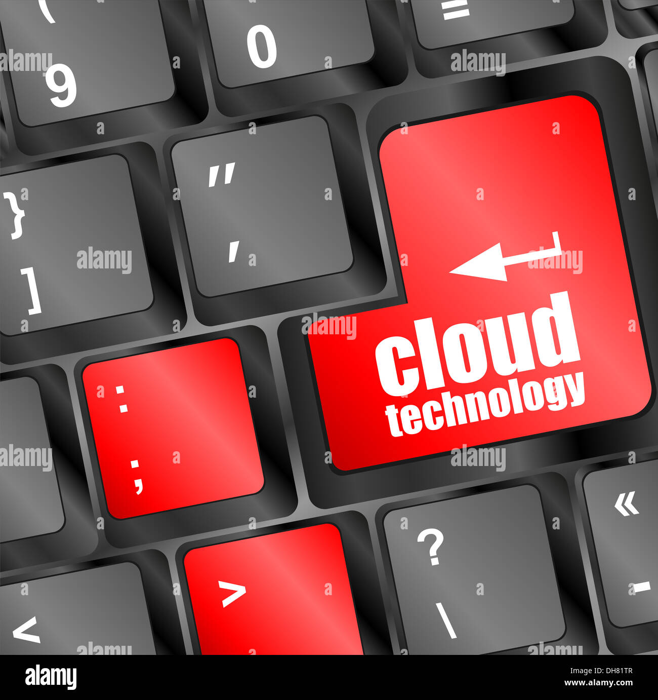 Connect to cloud concept on button of the keyboard key Stock Photo - Alamy