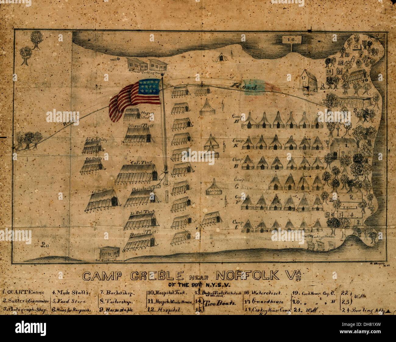 Map of norfolk hi-res stock photography and images - Alamy