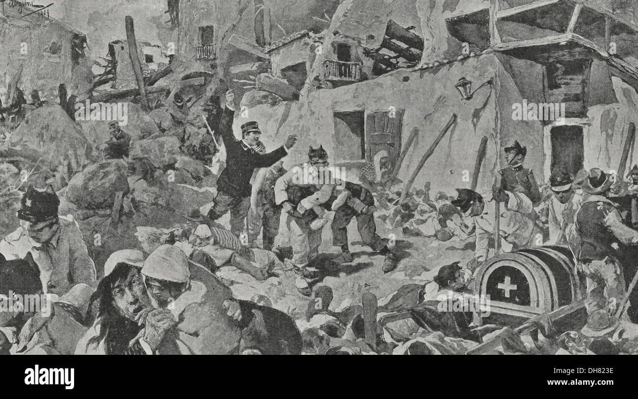 The Italian Earthquake - Messina - The Red Cross on the Scene of the ...
