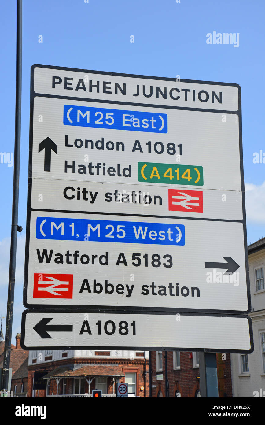 Uk city centre traffic signs hi-res stock photography and images - Alamy