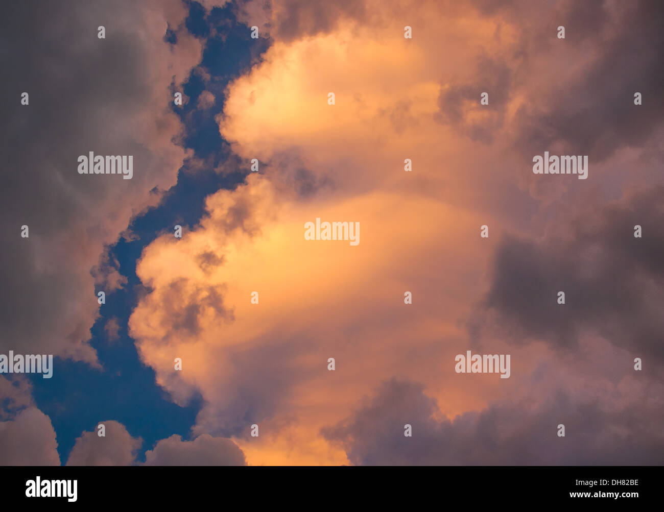 Sky full of colorful hue of sunset Stock Photo - Alamy