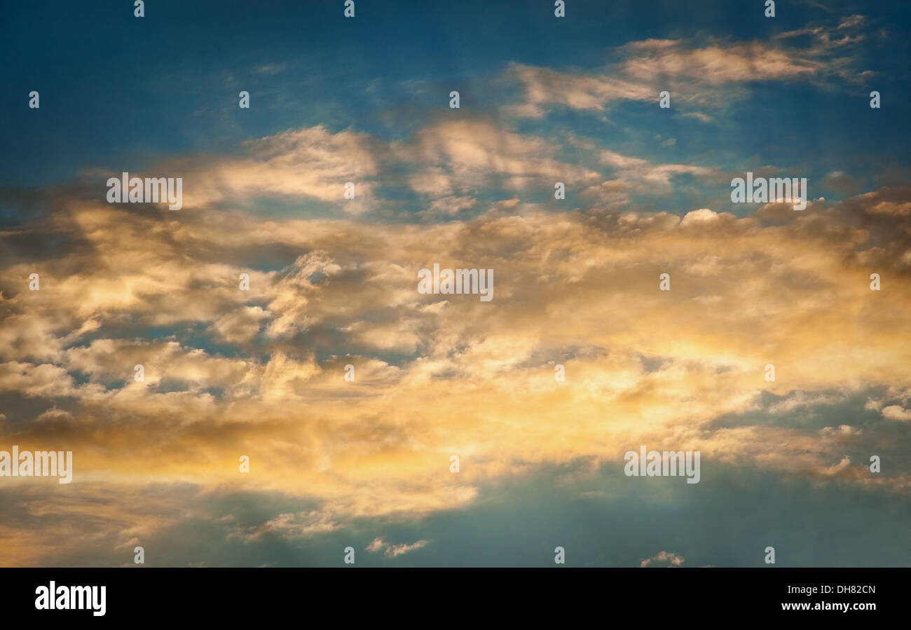 Sky full of colorful hue of sunset Stock Photo - Alamy