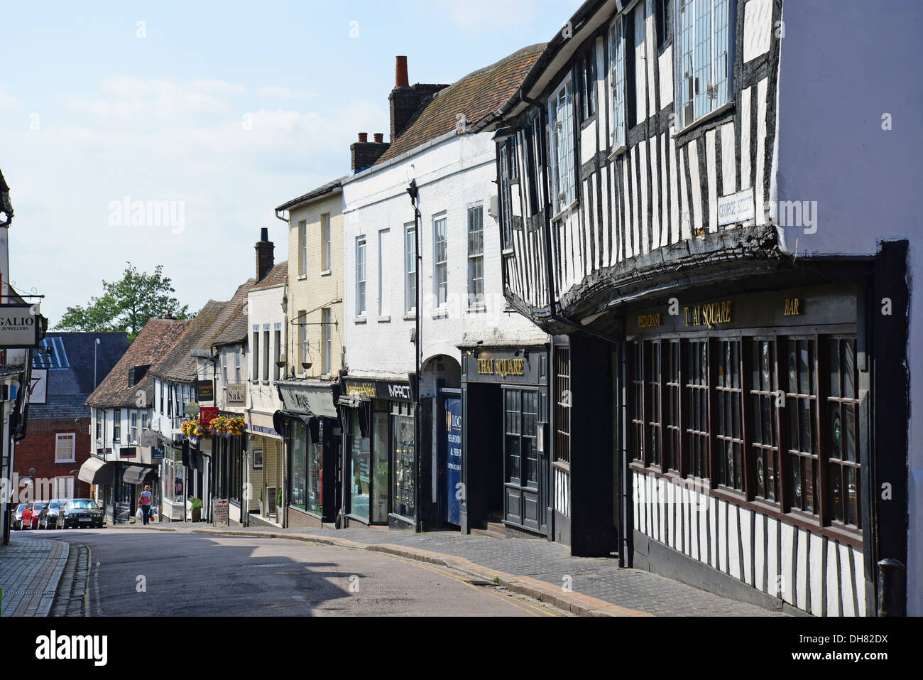 Historic George Street, St.Albans, Hertfordshire, England, United ...