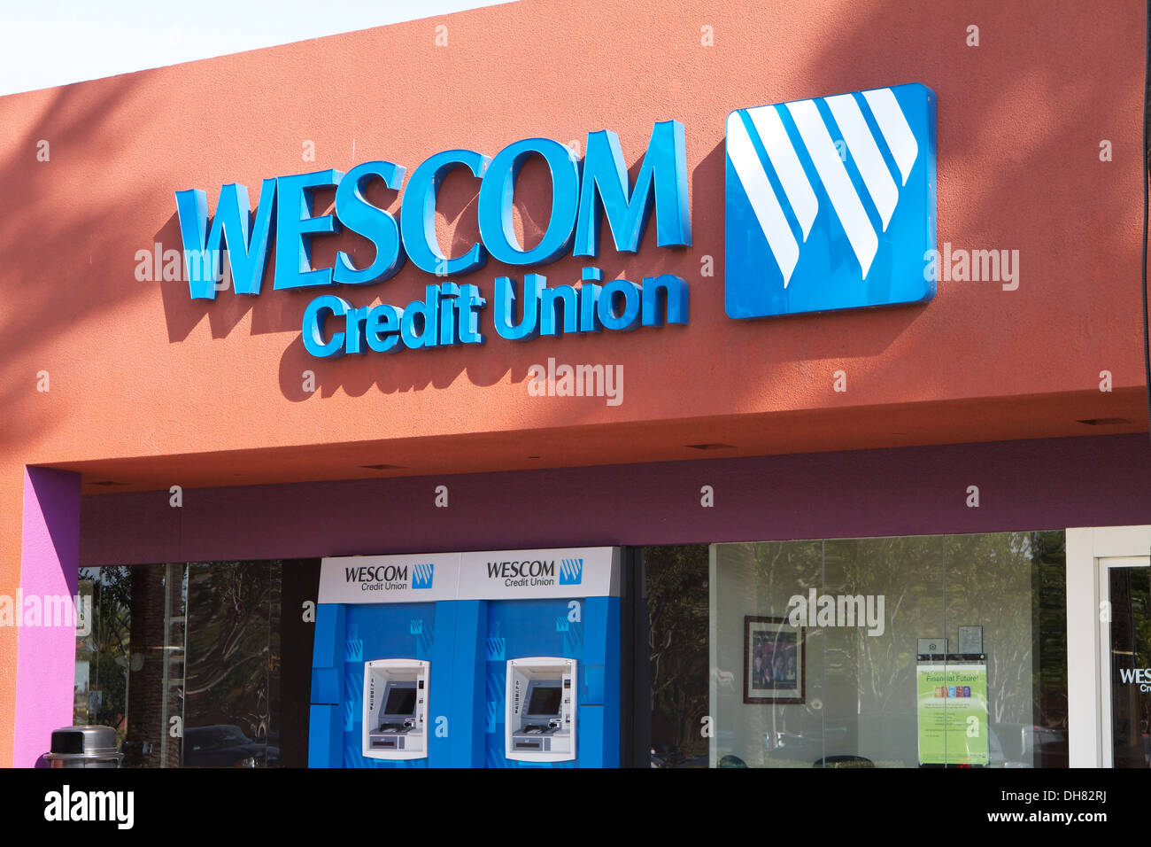 The exterior Wescom credit union branch at the Tustin market place in ...