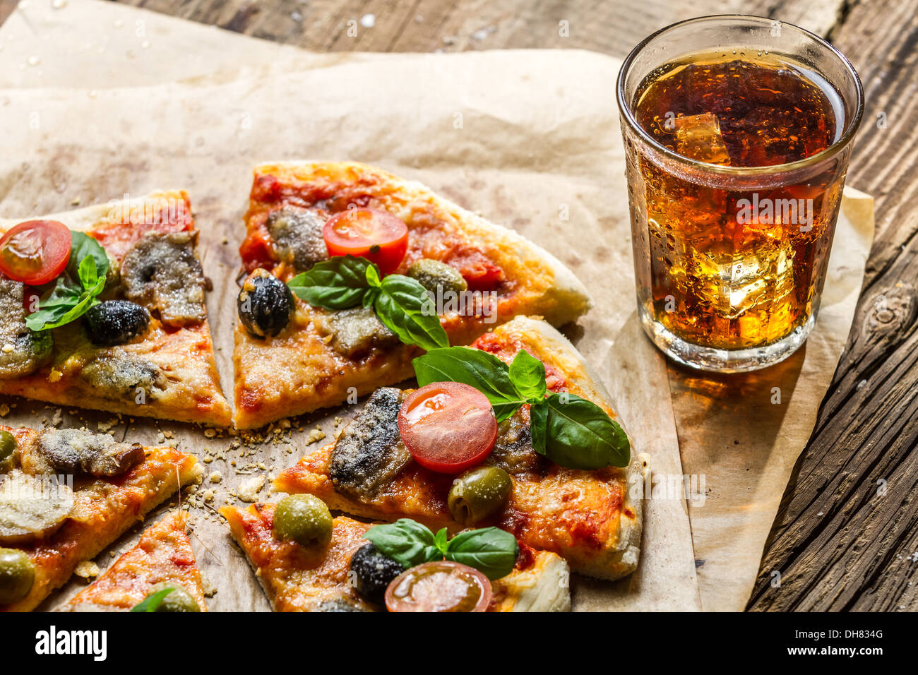 Pizza And Cold Drink Images