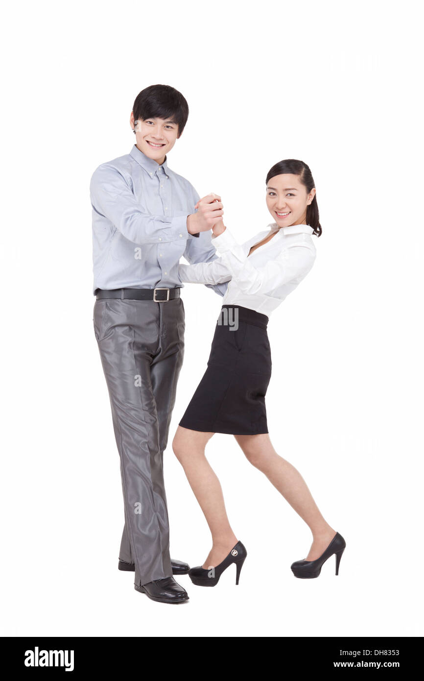 Business people dancing Stock Photo - Alamy