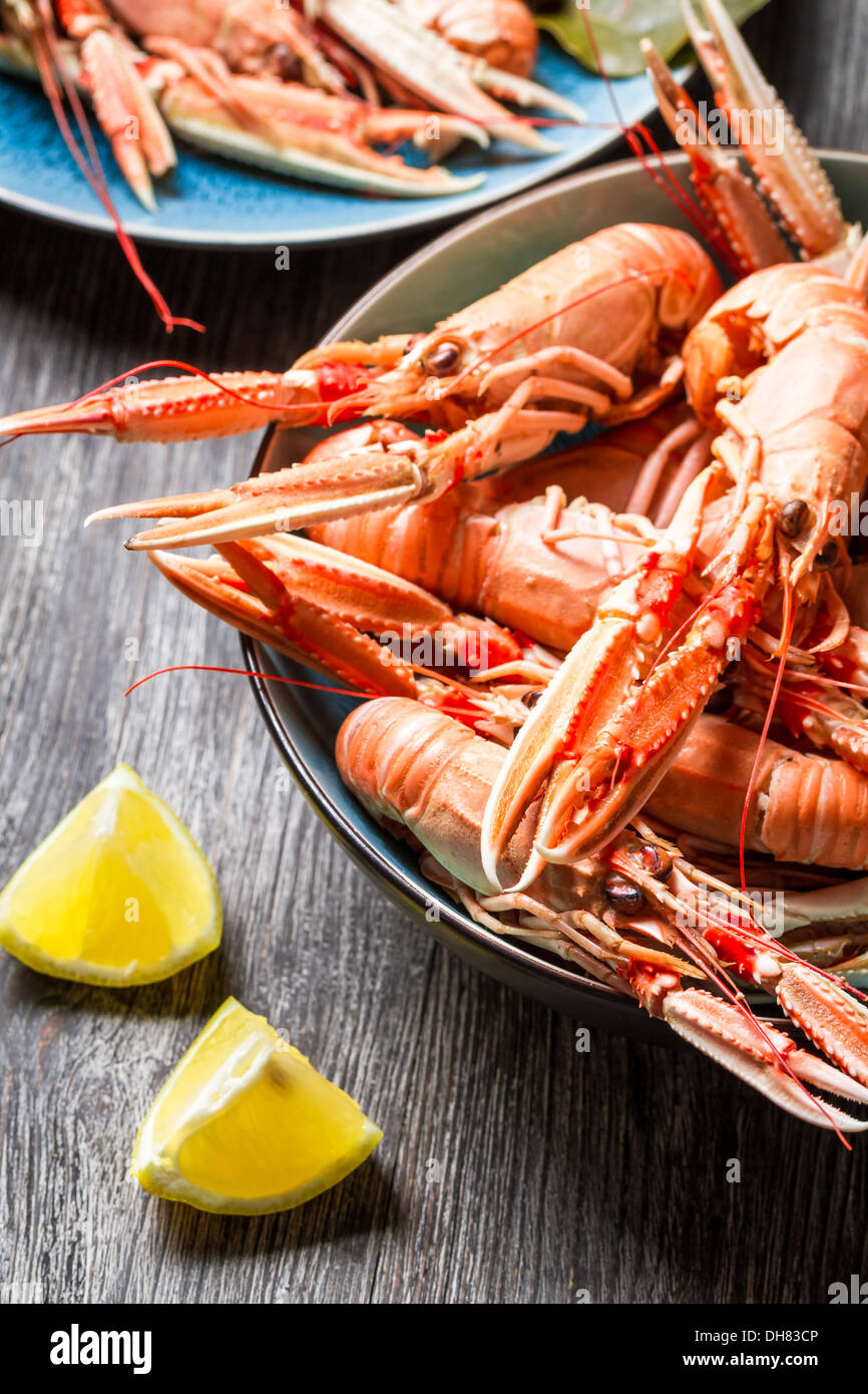 Closeup of freshly cooked scampi Stock Photo - Alamy