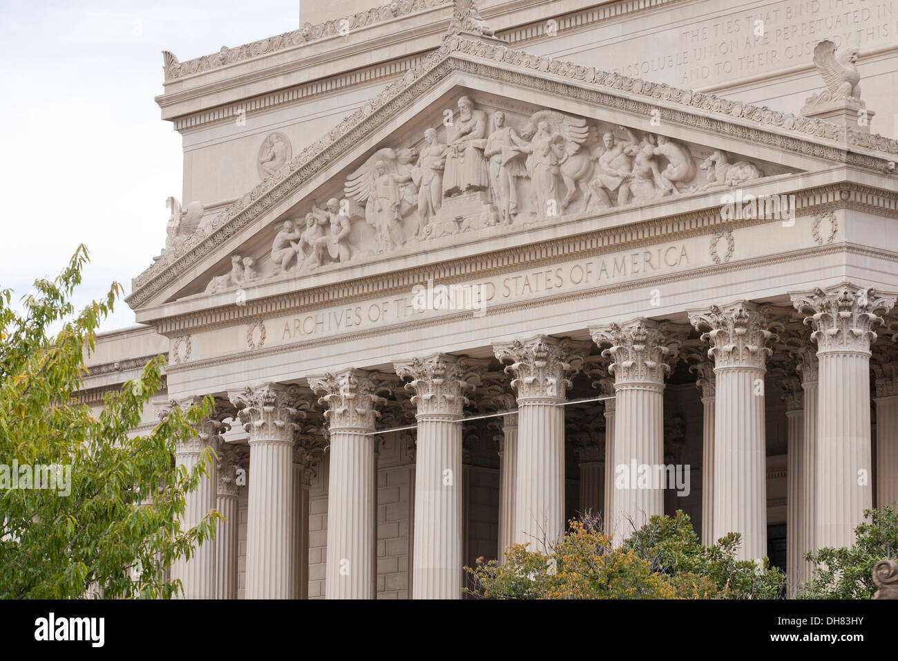 The National Archives building - Washington, DC USA Stock Photo - Alamy