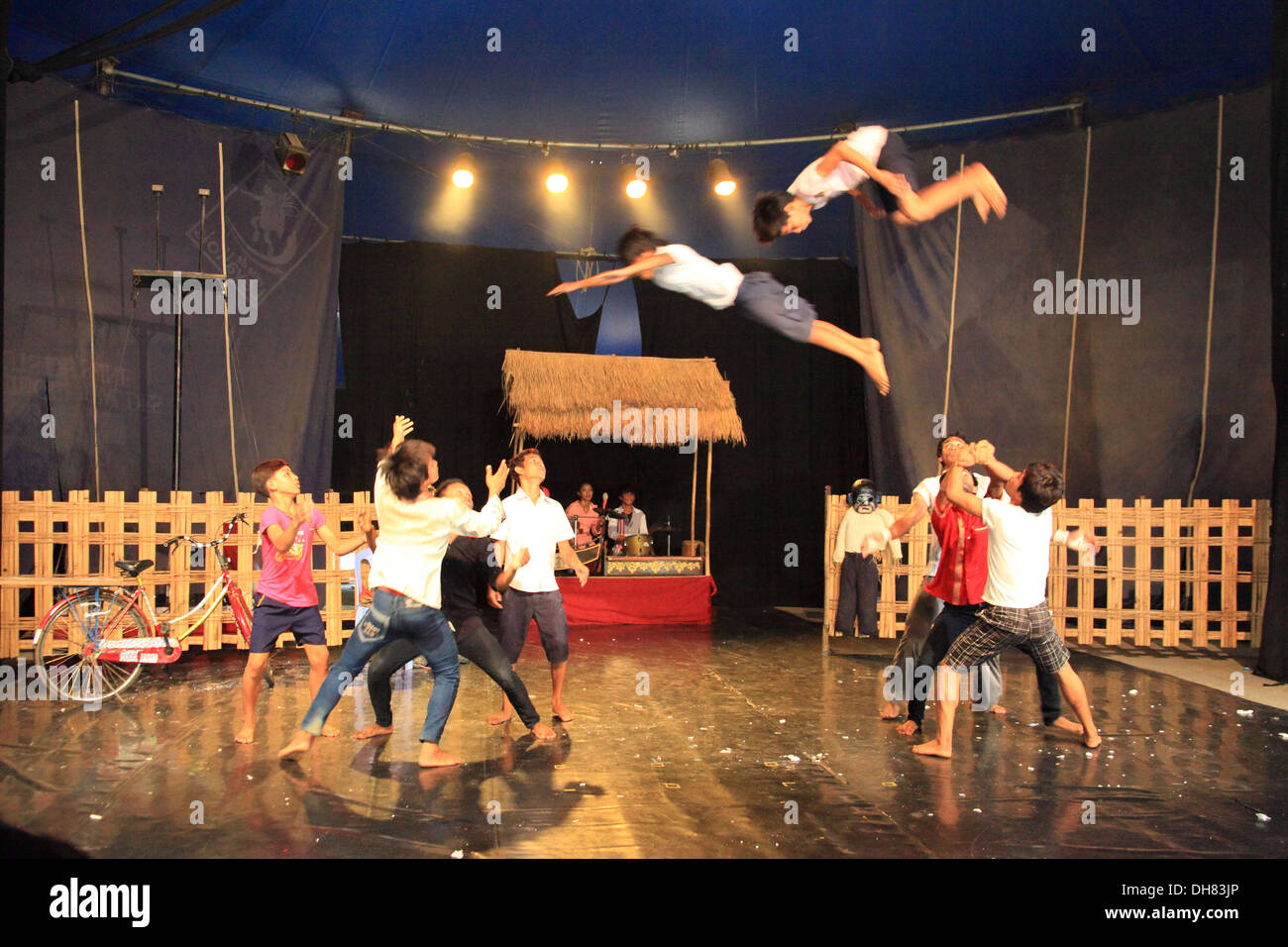circus performance in Cambodia Stock Photo - Alamy