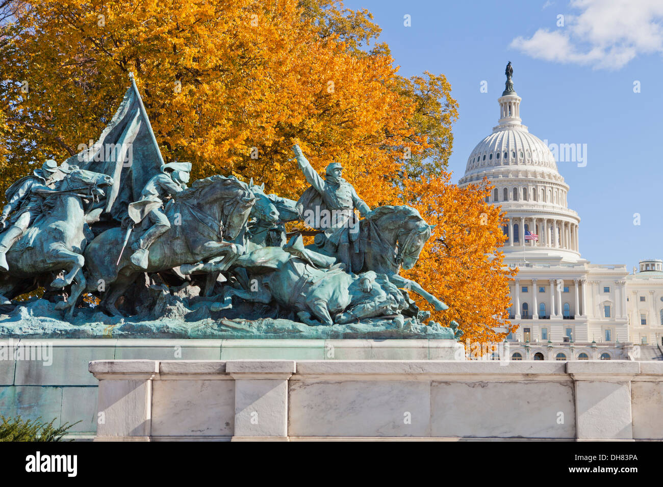 Ulysses S. Grant Memorial on the US Capitol building grounds ...