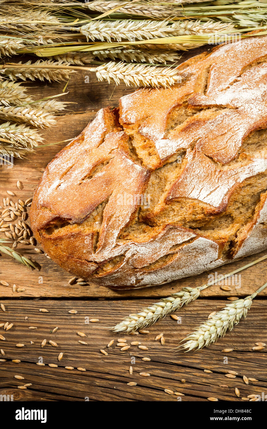Large loaf of bread in a rural bakery Stock Photo - Alamy