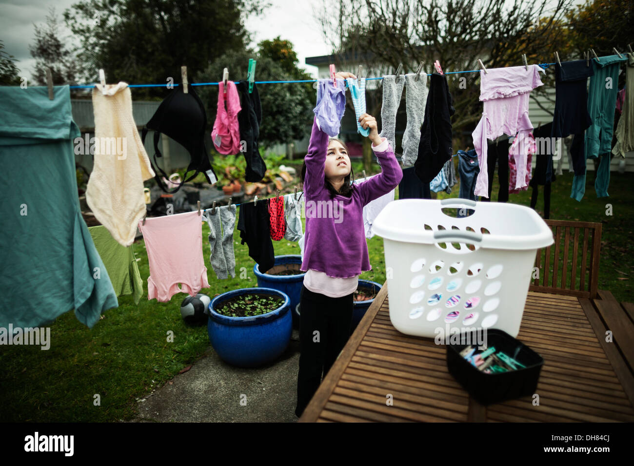 Laundry washing line hi-res stock photography and images - Alamy