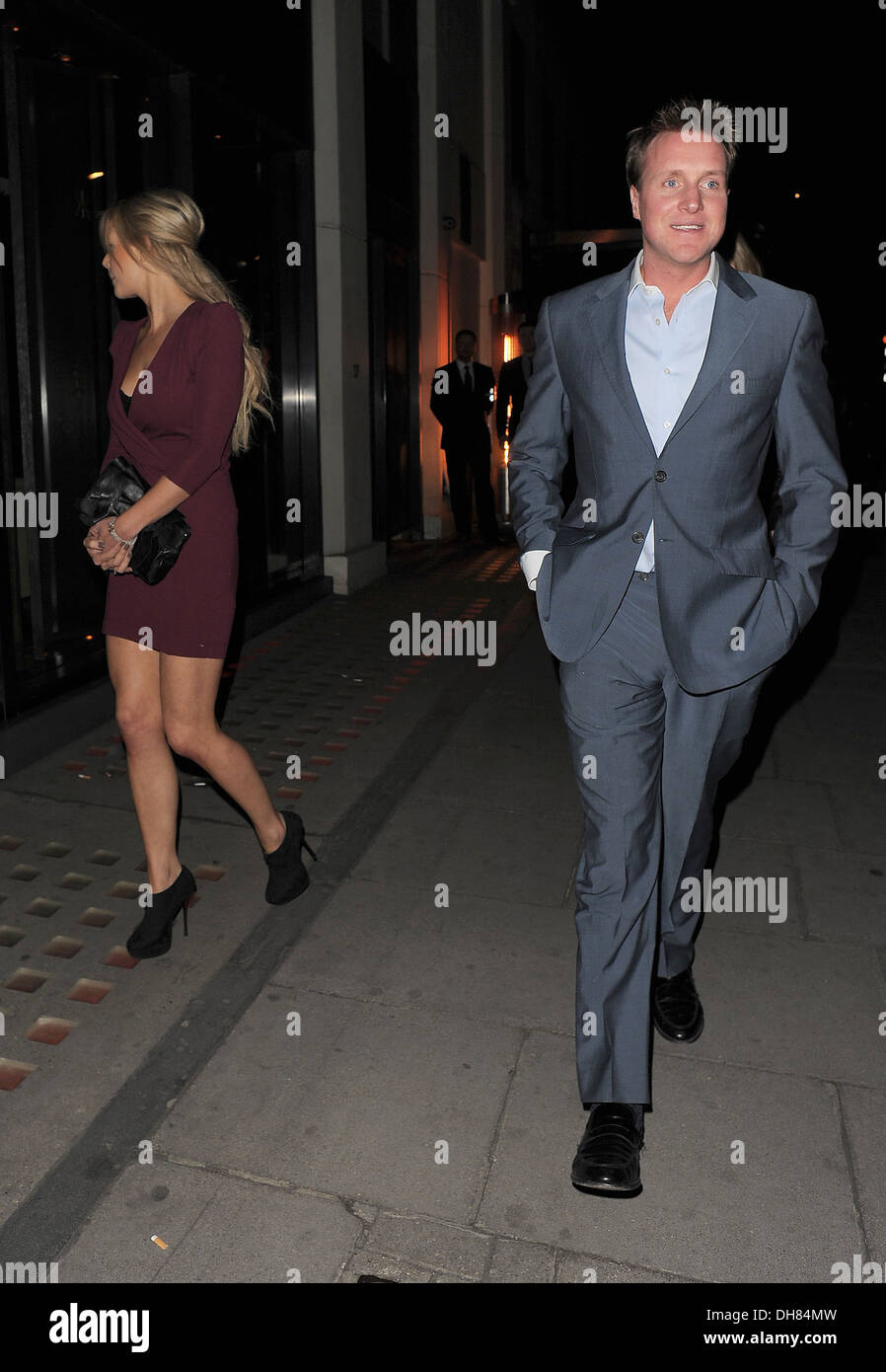Henry Beckwith leaving Hakkasan restaurant in Mayfair with a pretty ...