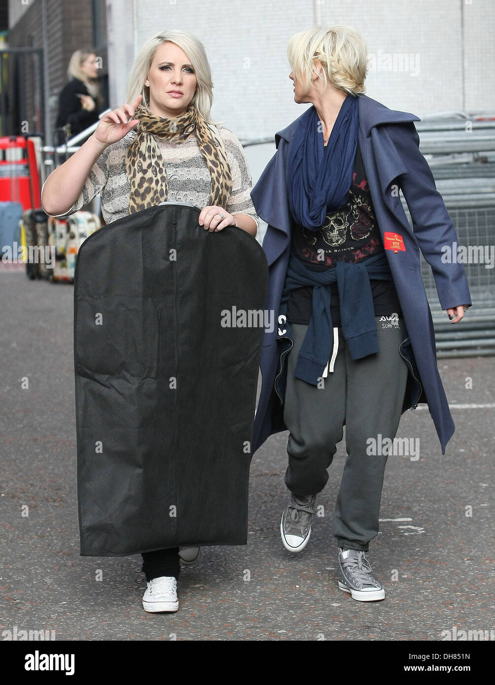 Claire Richards and Faye Tozer from Steps at the ITV studios London ...
