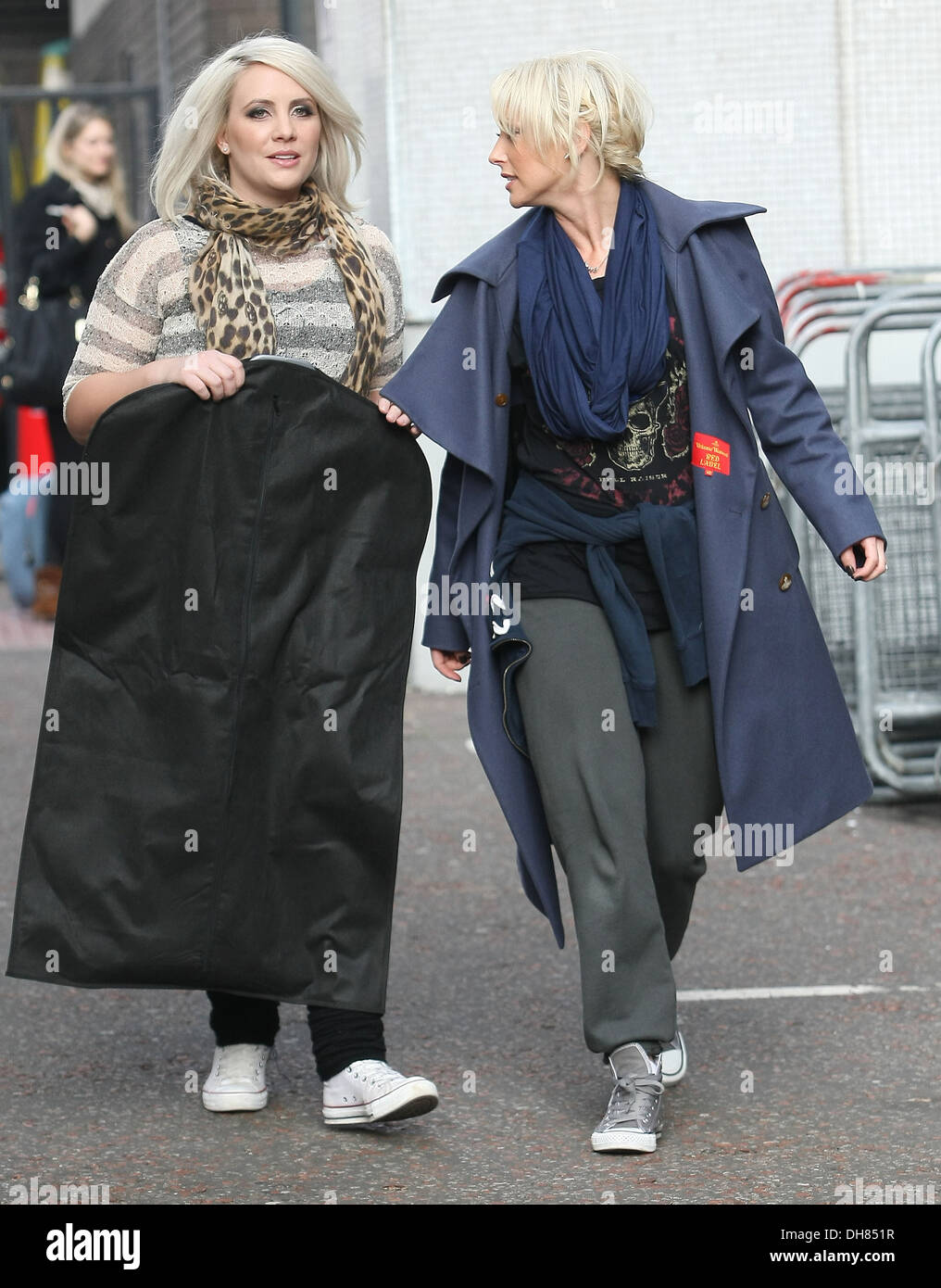 Claire Richards and Faye Tozer from Steps at the ITV studios London ...