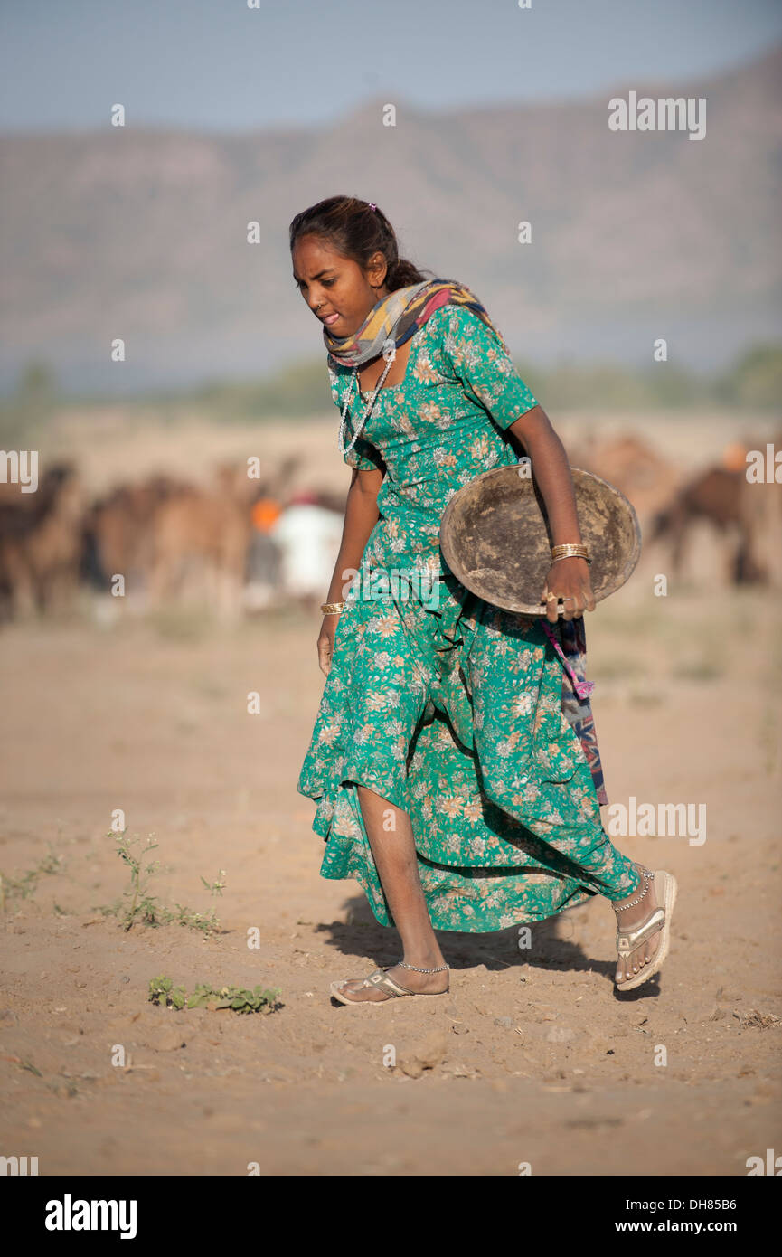 Woman in Pushkar Camel Fair Stock Photo - Alamy