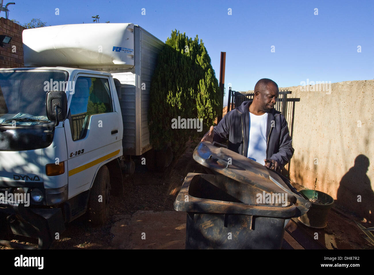 Bricks Mokolo at his waste collection depot in Orange Farm. The 2010 ...